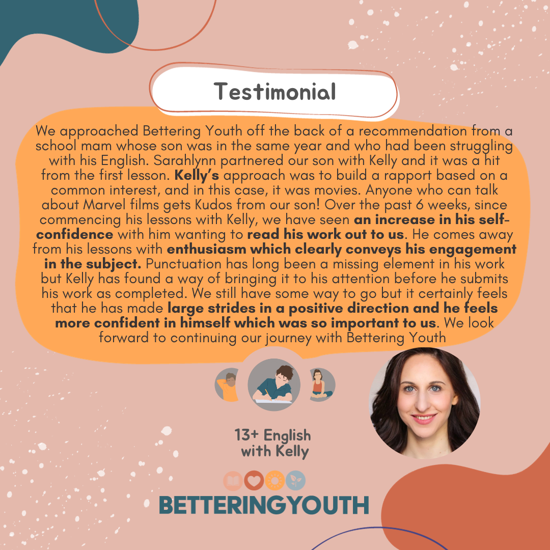 Kelly, English Tutor SEND experience - Bettering Youth